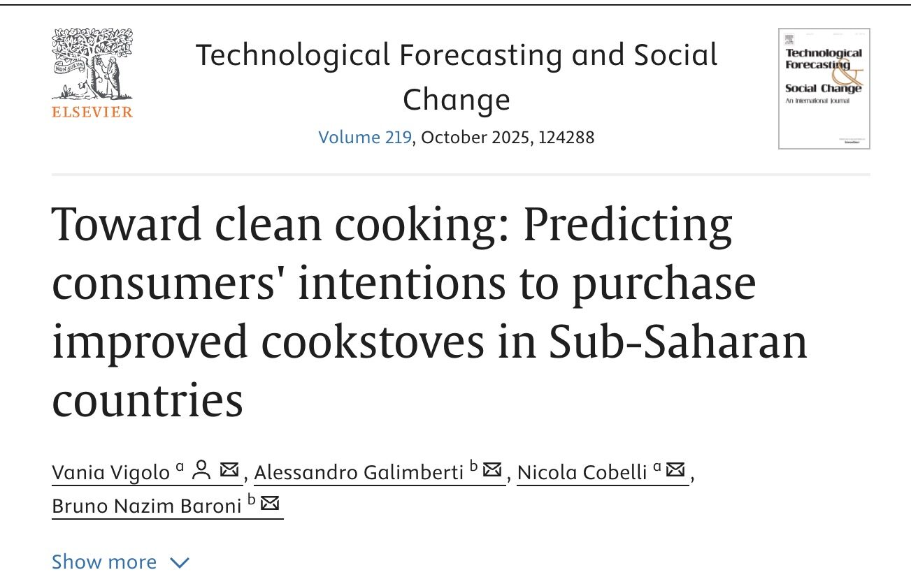 Toward clean cooking: Predicting consumers' intentions to purchase improved cookstoves in Sub ...